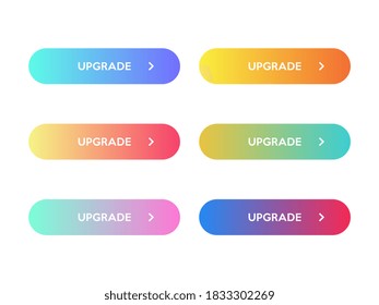 Colorful Button Flat Design Template Design Stock Vector (Royalty Free ...