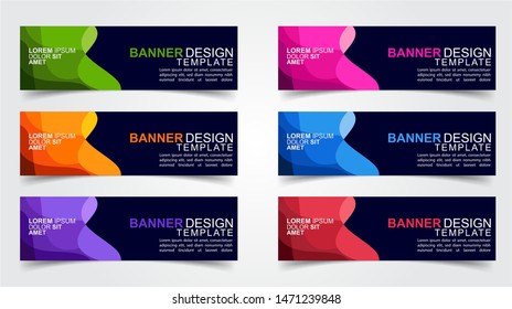 Set Template Banner Website Ribbon Origami Stock Vector (Royalty Free ...