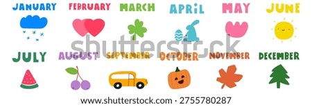 Free Clipart Months Of The Year | Free download on ClipArtMag