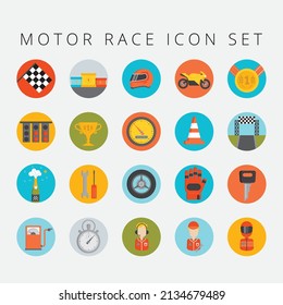 Set Motor Race Icons Vector Stock Vector (Royalty Free) 2134679489 ...