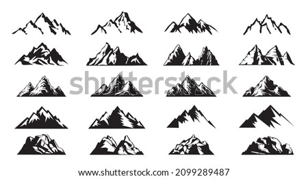 Mountain Outline Clipart | Free download on ClipArtMag