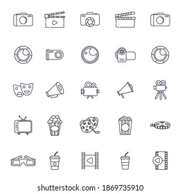 Set Movie Icon Logo Vector Template Stock Vector (Royalty Free ...