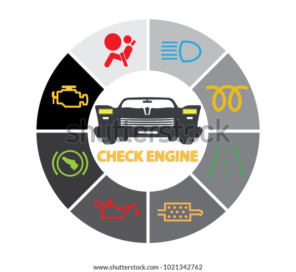 Set Multiple Car Instrument Cluster Icons : image vectorielle de stock ...