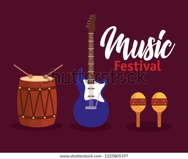 Set Music Instruments Icons Stock Vector (Royalty Free) 1225805197 ...
