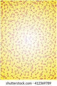Set Music Notes Hand Drawn Illustration Stock Vector (Royalty Free ...