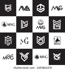 Set Mvg Logo Design Ideas Vector Stock Vector (Royalty Free) 1692861478