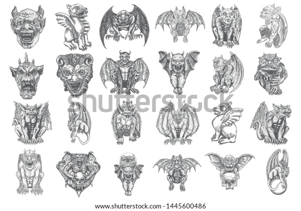 258 Gargoyle Sketch Stock Vectors, Images & Vector Art | Shutterstock
