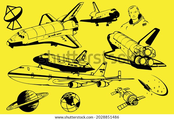 Set Nasa Icons Editable Eps 10 Stock Vector (Royalty Free) 2028851486 ...
