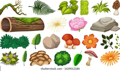 Set Nature Object Illustration Stock Vector (Royalty Free) 1429012184 ...