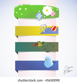 Set Navigation Season Ribbons Stock Vector (Royalty Free) 45650098 ...