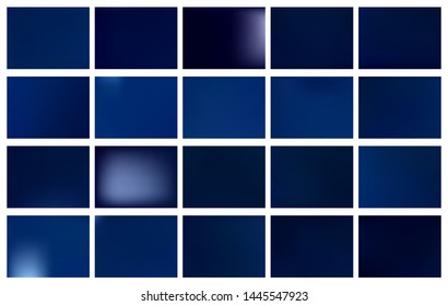 Set Navy Blue Smooth Backgrounds Abstract Stock Vector (Royalty Free ...
