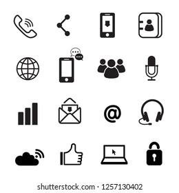 Communication Icons White Background Stock Vector (Royalty Free ...