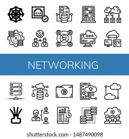 Set Networking Icons Such Spider Web Stock Vector (Royalty Free ...