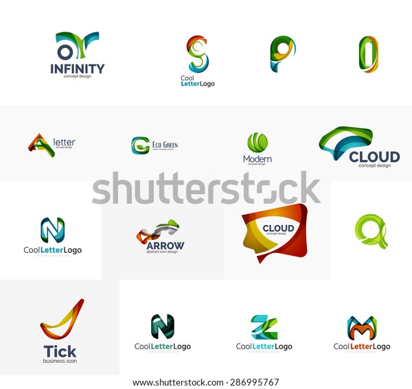 Set New Universal Company Logo Ideas Stock Vector (Royalty Free) 286995767