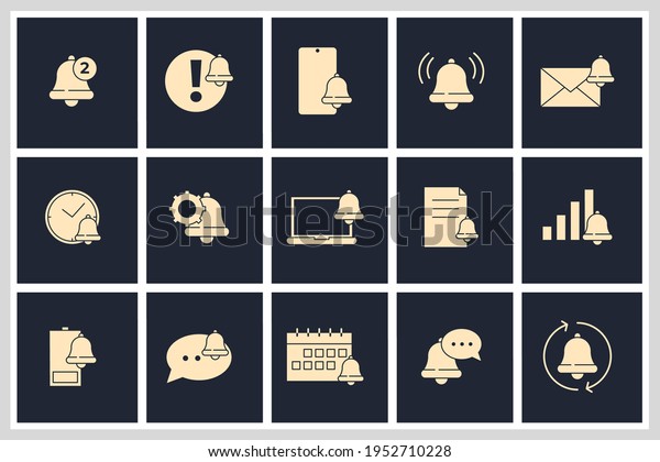 Set Notification Icon Notification Pack Symbol Stock Vector Royalty Free 1952710228 Shutterstock