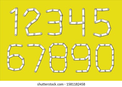 Set Number Chain Collection Paper 2d Stock Vector (Royalty Free ...