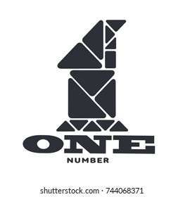 Set Number One Logo Templates Two: vector de stock (libre de regalías ...