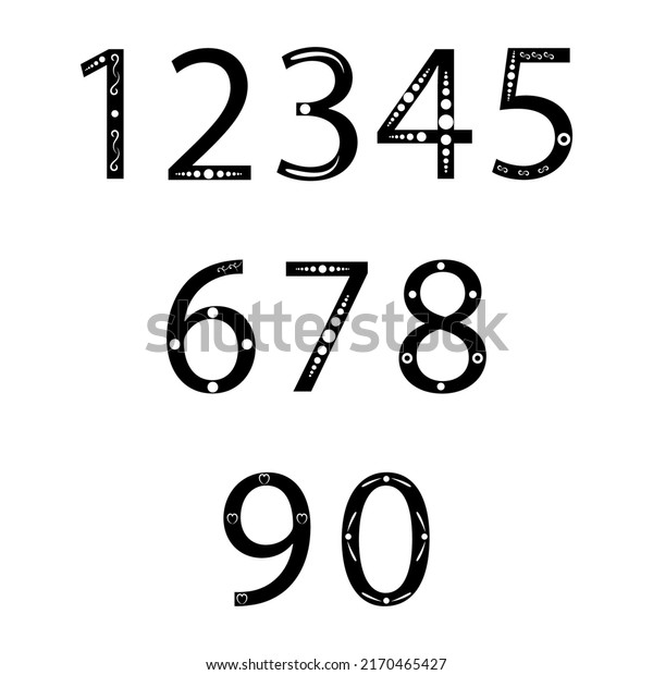Set Numbers Exclusive Order Design Logo Stock Vector (Royalty Free ...