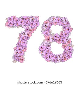 358 80 number flower Images, Stock Photos & Vectors | Shutterstock