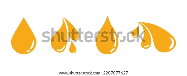 Set Oil Drops Oil Drop Design Stock Vector (Royalty Free) 2207077627 ...