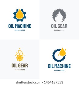 Set Oil Industry Logo Designs Concept Stock Vector (Royalty Free ...
