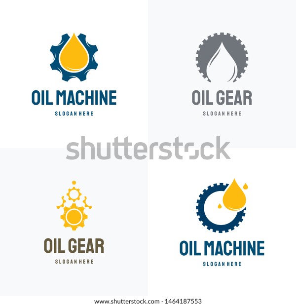 Set Oil Industry Logo Designs Concept Stock Vector (Royalty Free ...