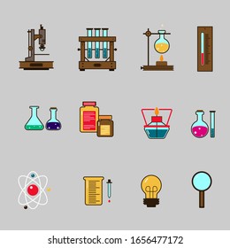 Set Old Style Chemical Tools Stock Vector (Royalty Free) 1656477172 ...