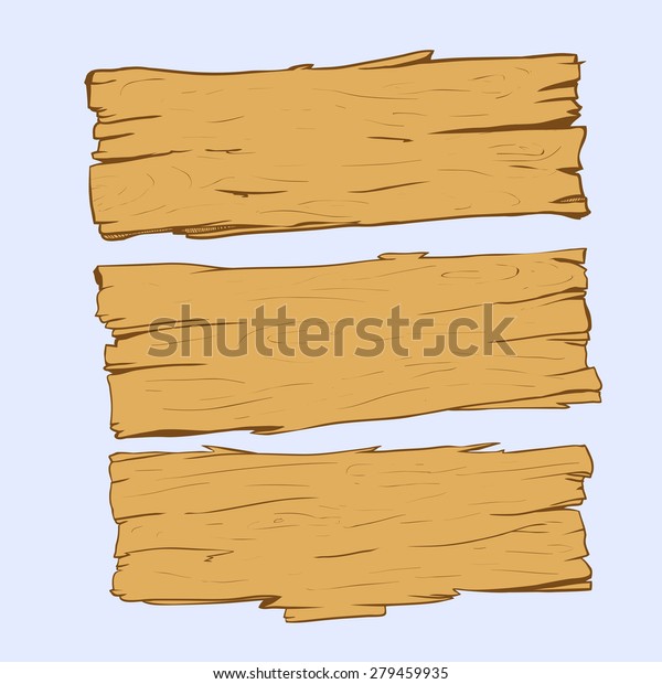 Set Old Wood Planksvector Illustration Stock Vector (Royalty Free ...