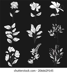 Set One Line Flower Icon Vector Stock Vector (Royalty Free) 2066629145 ...