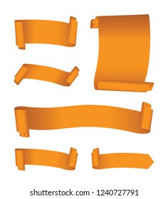 Set Orange Banners Stock Vector (Royalty Free) 1240727791 | Shutterstock