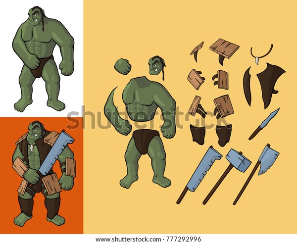 Set Orcs V1 Strong Orc Equipment Stock Vector (Royalty Free) 777292996 ...