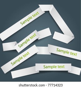 Set Origami Ribbons Banner Vector Stock Vector (Royalty Free) 77714323