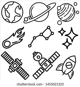 Set Outer Spacevector Illustration Stock Vector (Royalty Free ...