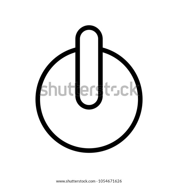 Set Outline Power Button Swicth Icon Stock Vector (Royalty Free ...