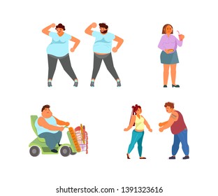 Set Oversize People Characters Man On Stock Vector (Royalty Free ...