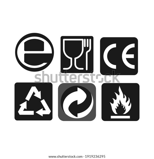 Set Packaging Products Design Symbol Isolated Stock Vector (Royalty ...