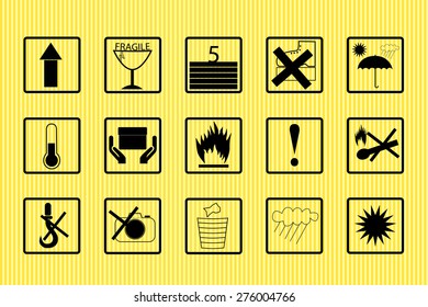 Set Packing Symbols Stock Vector (Royalty Free) 276004766 | Shutterstock