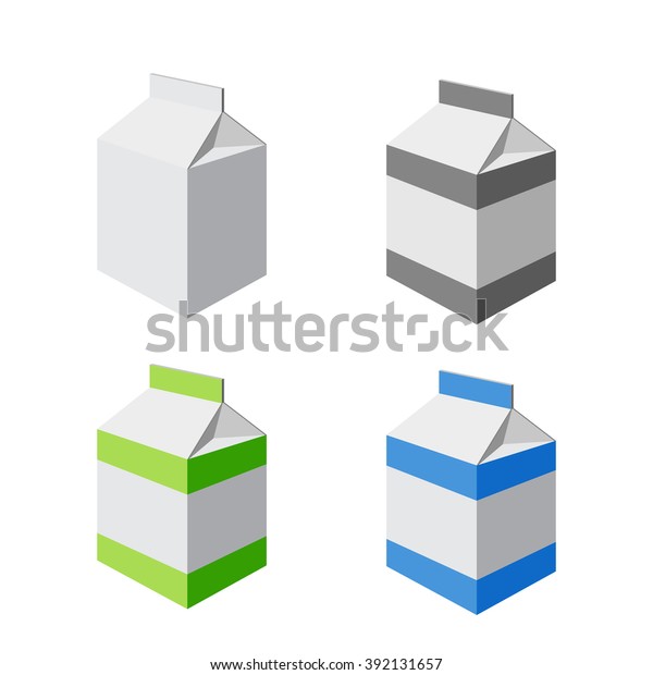 Set Packs Isolated On White Background Stock Vector (Royalty Free ...