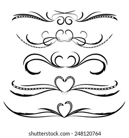 Set Page Decoration Line Drawing Design Stock Vector (Royalty Free ...