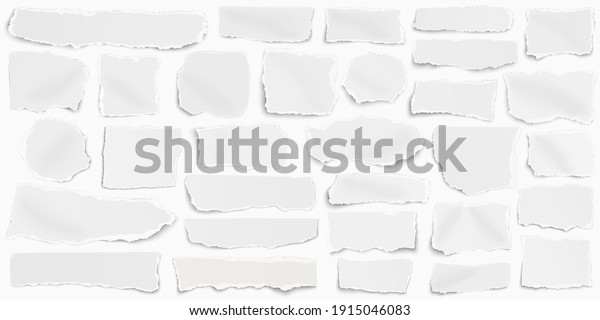 Set Paper Different Shapes Fragments Placed Stock Vector (Royalty Free ...