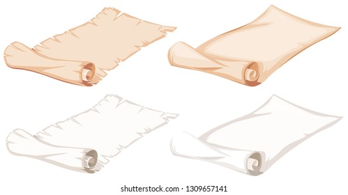 Set Paper Roll Illustration Stock Vector (Royalty Free) 1309657141 ...