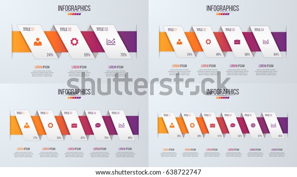 Set Paper Style Infographic Timeline Designs Stock Vector (Royalty Free ...
