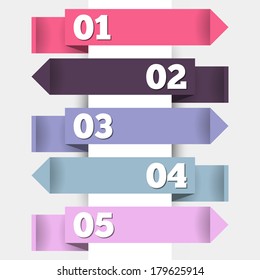 Set Paper Tag Labels Numbers Stock Vector (Royalty Free) 179625914 ...