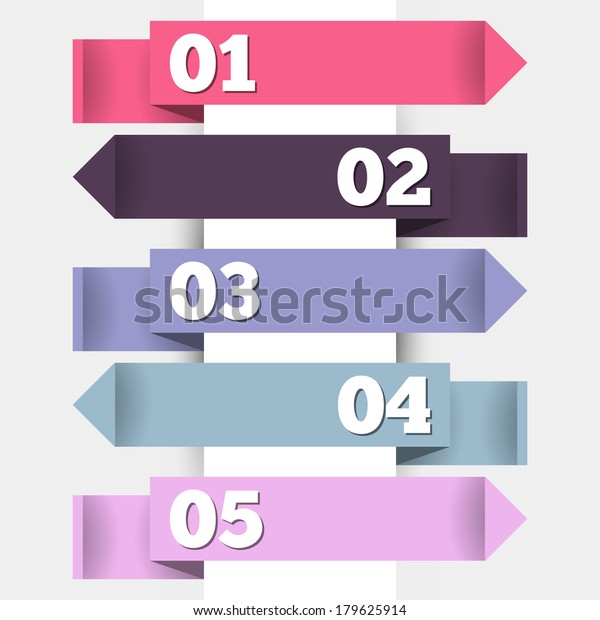 Set Paper Tag Labels Numbers Stock Vector (Royalty Free) 179625914 ...