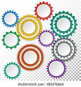 Set Paper Templates Colored Edges Vector Stock Vector (Royalty Free ...