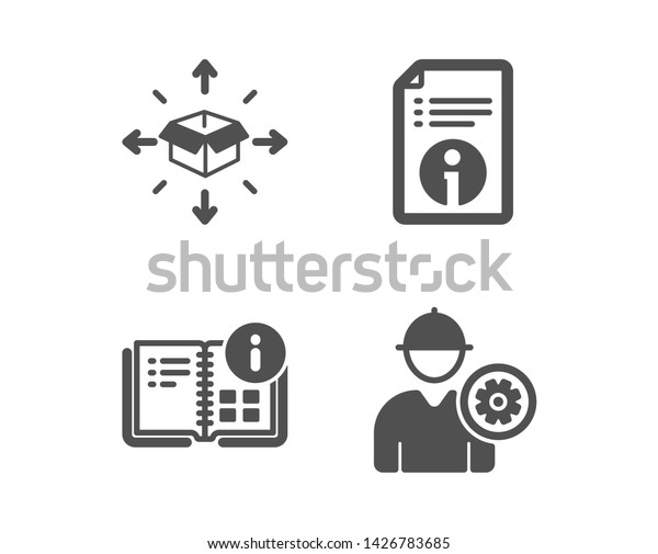 Set Parcel Delivery Technical Info Instruction Stock Vector (Royalty ...