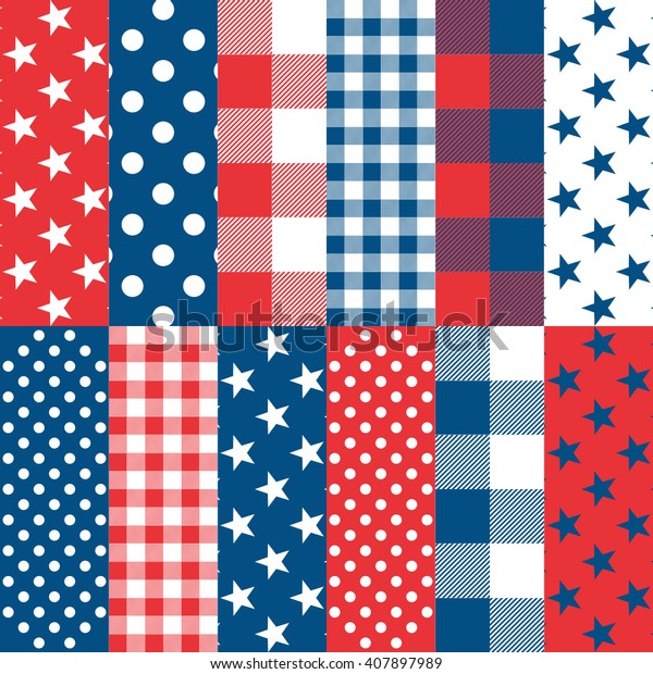 Set Patriotic Country Vector Stock Vector (Royalty Free) 407897989