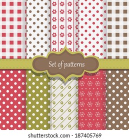 Set Patterns Stock Vector (Royalty Free) 187405769 | Shutterstock