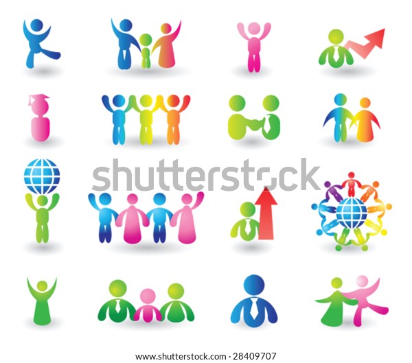 Set People Icons Design Stock Vector (Royalty Free) 28409707 | Shutterstock