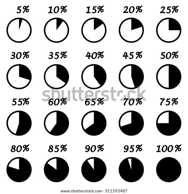 Set Percent Circles Icons Vector Gif Stock Vector (Royalty Free ...